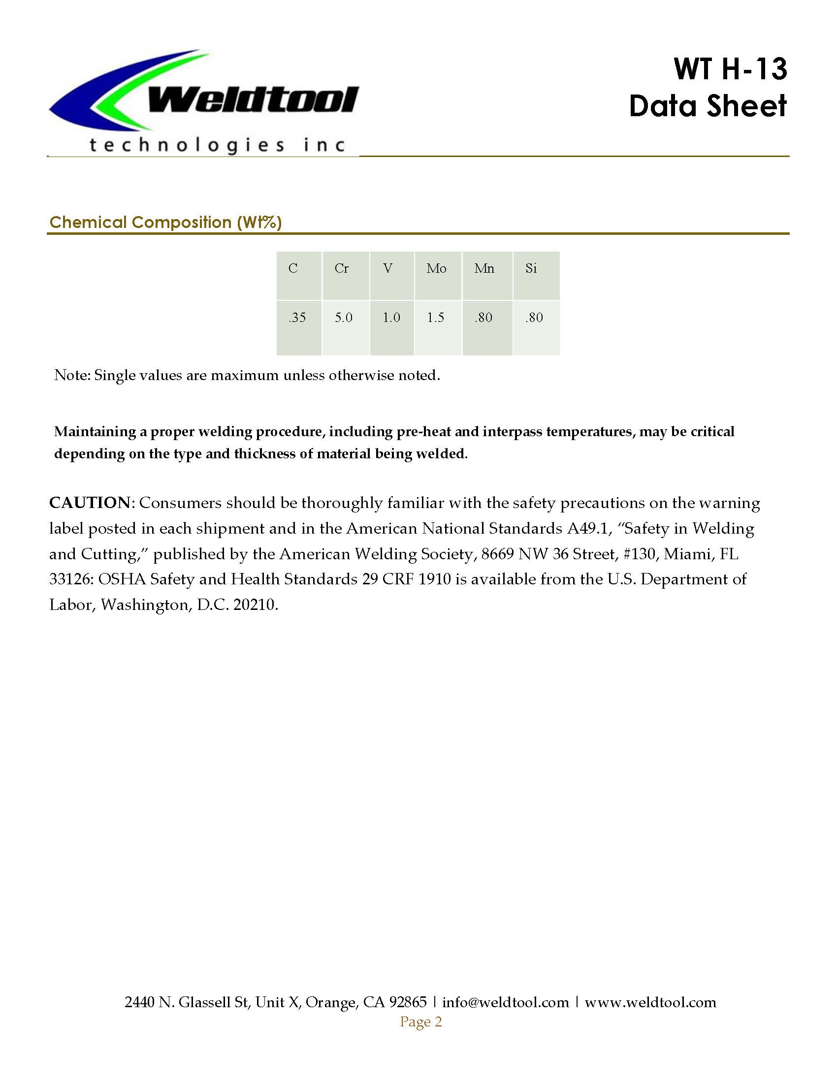 Tool Steels: H-13 | Weldtool Technologies